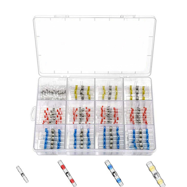 200 шт. термоусадочные обжимные клеммы, водонепроницаемые, уплотнение ...