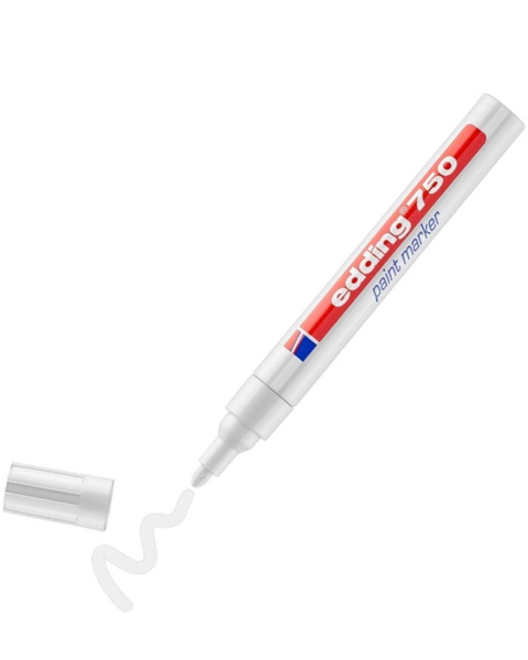 Маркер с краской EDDING 750 промышленный по любой поверхности БЕЛЫЙ 2-4 ...