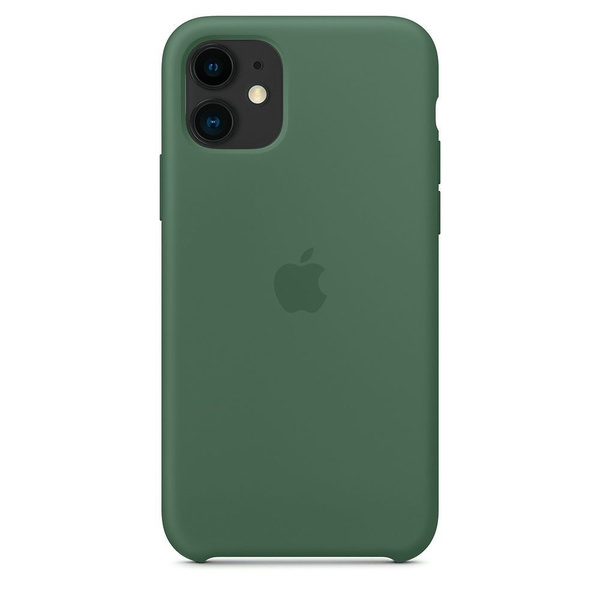 Силиконовый чехол Soft Touch на iPhone (Айфон) 11 (с логотипом), темно ...