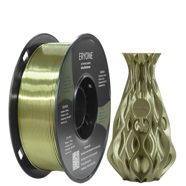 Пластик для 3D принтера ERYONE PLA Ultra Silk Bronze/ Филамент ERYONE ...