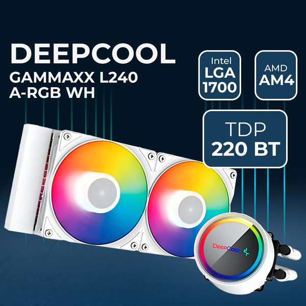 Водяное охлаждение для процессора Deepcool GAMMAXX L240 A-RGB WH ...