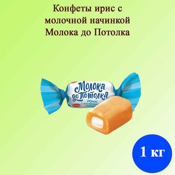 Конфеты ирис с молочной начинкой Молока до Потолка 1 кг Азовская ...