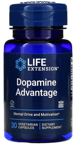 Dopamine Advantage 30 veg caps Life Extension США / Дофамин с витамином B12 и экстрактом коры ...