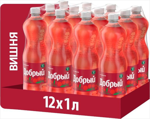 Газированный напиток "Добрый" вкус Вишня 1л х 12шт - купить с доставкой ...