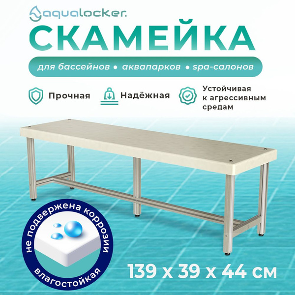 Скамья, AquaLocker 139х39х44 см - купить по низким ценам с доставкой в ...