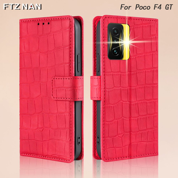 Чехол книжка на Xiaomi Poco F4 Gt противоударный с защитой камеры для