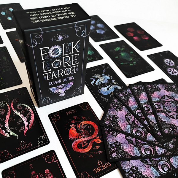 Таро Фольклор / Folklore tarot 78 карт черная колода - купить с ...