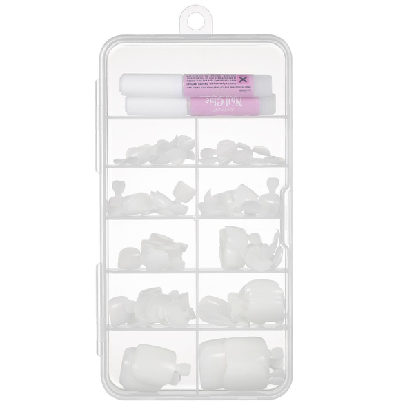 100 шт упак короткие круглые накладные ногти натуральные накладные ногти искусственные полные