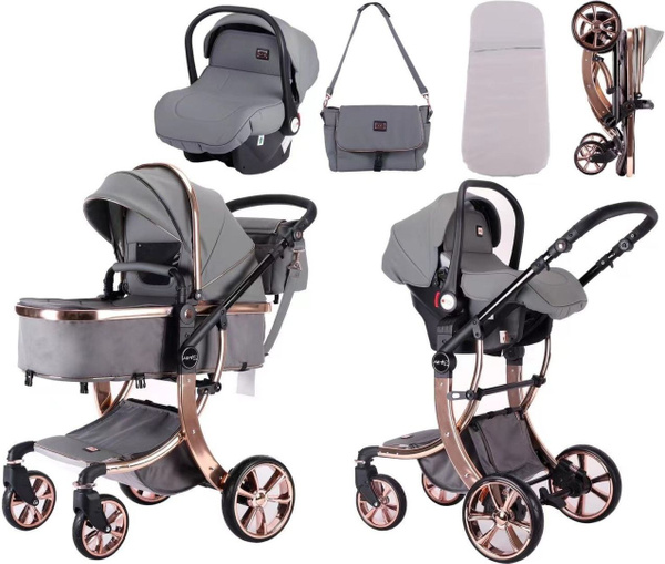 Коляска универсальная 3 в 1 AIMILE 597817, серый - купить с доставкой ...