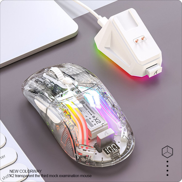 Игровая мышь беспроводная Verzu Electro 123654789, белый, прозрачный ...