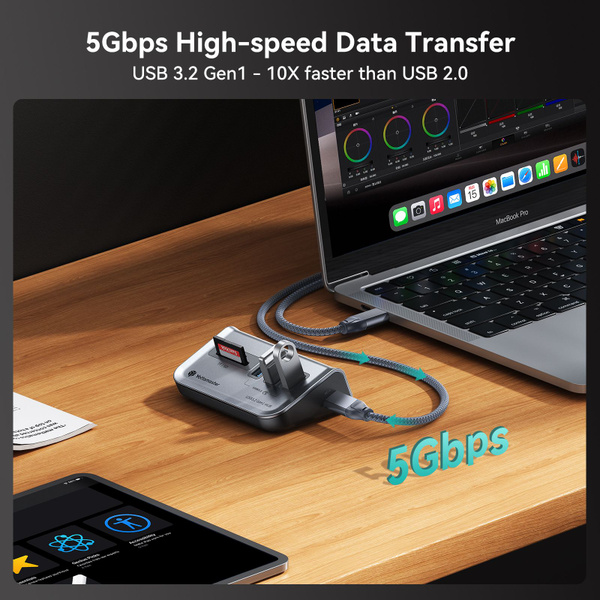 USB HUB ORICO Суббренд Yottamaster GA1-3ATS хаб USB Type C, с 3 USB-A ...