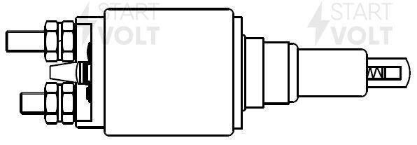 Реле втягивающее стартера для автомобилей Scania P, G, R, T (04-) с дв ...