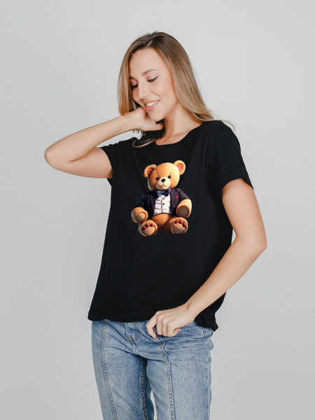 Футболка DTF PICTURE PRINT, размер 56, цвет черный, 100% хлопок - купить по выгодной цене в ...