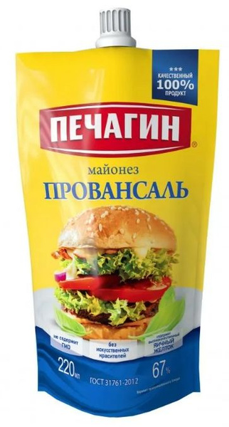 Pechagin Professional Майонез Провансаль, 67%, 220 мл - купить с ...