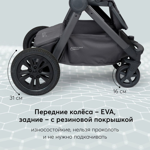 Коляска для новорожденных трансформер Happy Baby MOMMER PRO, 2 блока, с ...