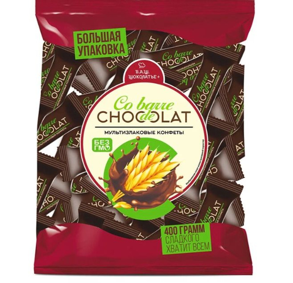Конфеты Cо Barre de Chocolat мультизлаковые с темной глазурью 400гр (3 ...