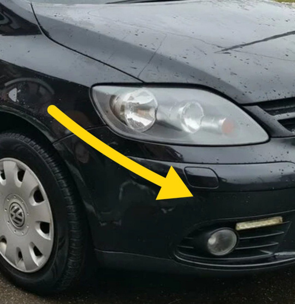 Крышка форсунки омывателя фар для Volkswagen Golf Plus I правая черная ...