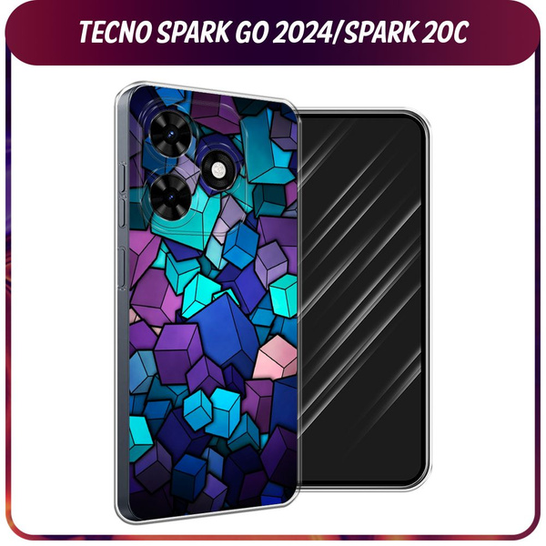 Силиконовый чехол на Tecno Spark Go 2024 Spark 20c Текно Спарк Го 2024 Спарк 20c Геометрия 5