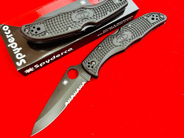 Нож туристический Spyderco Endura 4 Serreitor, длина лезвия 9 см ...