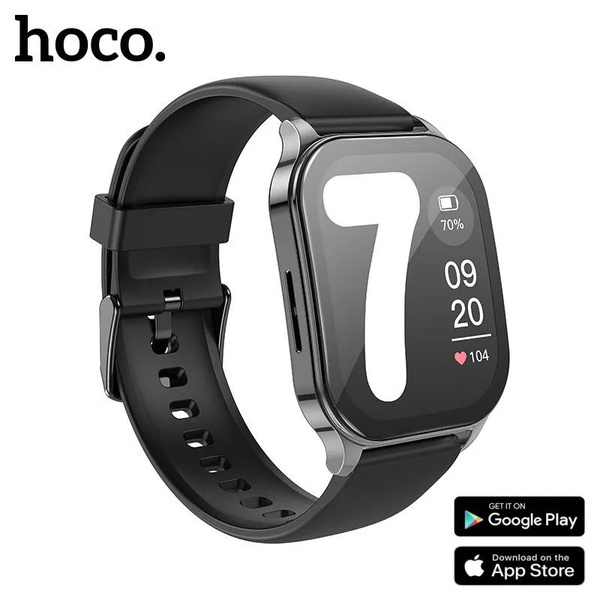 Купить смарт-часы hoco Y19, экран 1.96" - купить по низким ценам в интернет-магазине OZON ...
