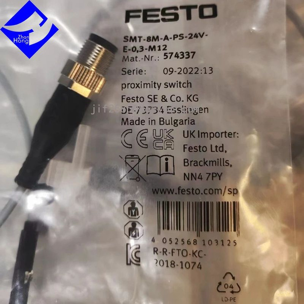 Оригинальная версия FESTO 574337 SMT-8M-A-PS-24V-E-0,3-M12 Proximity ...