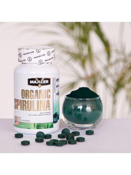 Зеленый суперфуд Organic Spirulina 180 таб , Спирулина - купить с ...