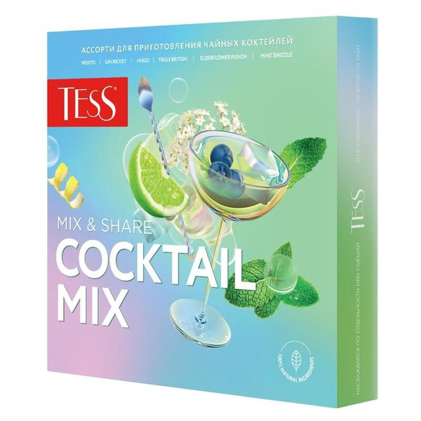 Чай Tess Coctail Mix ассорти пакетированный 20 пакетиков-пирамидок ...