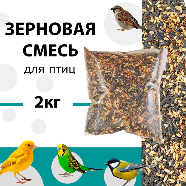 Зерновая смесь для птиц 2 кг - купить с доставкой по выгодным ценам в ...