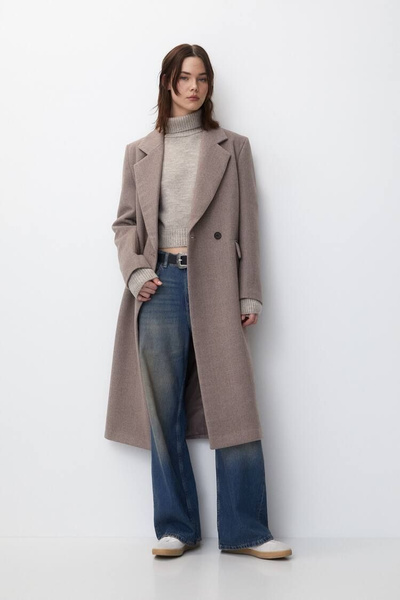 Пальто Pull&Bear, Демисезон, размер 48, 46, цвет разноцветный, Полиэстер - купить по выгодной ...