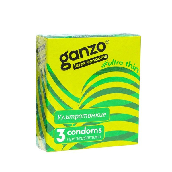 Презервативы "Ganzo" Ultra thin, ультра тонкие, 2 набора по 3 штуки ...