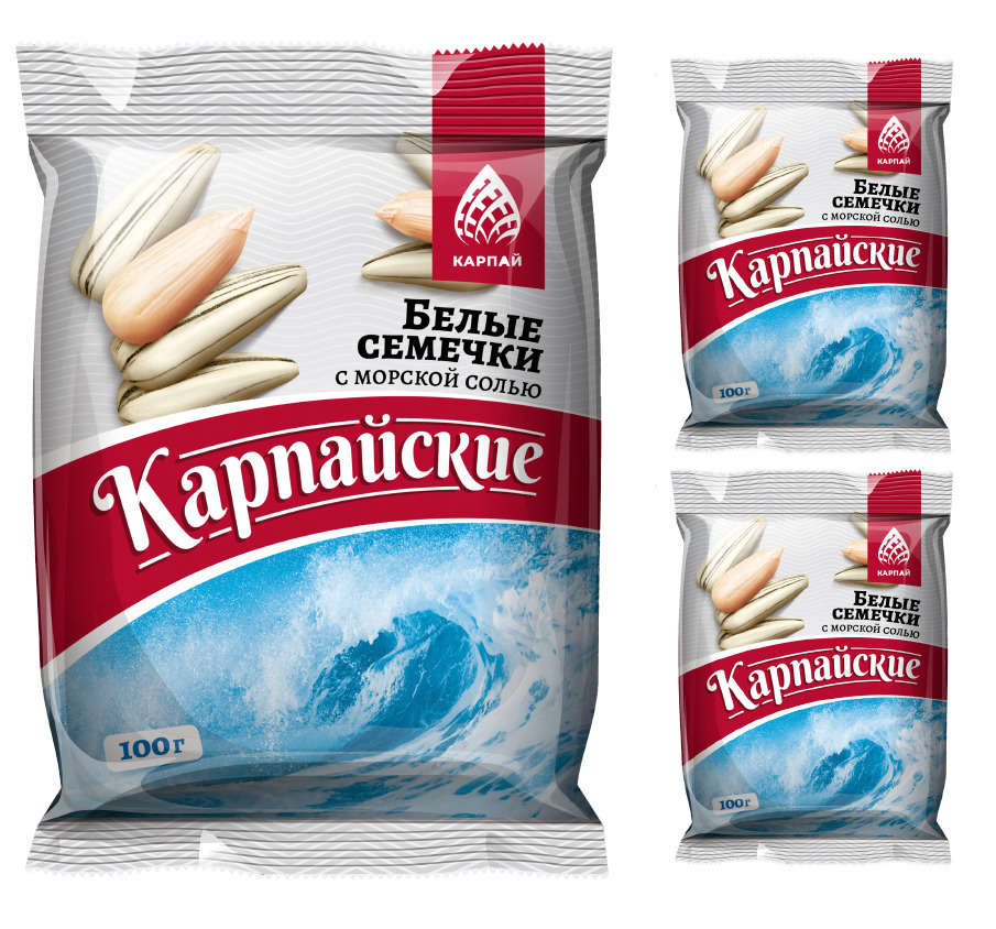 Семечки "Карпайские" белые с морской солью, 100 гр, 3 шт. — купить в ...