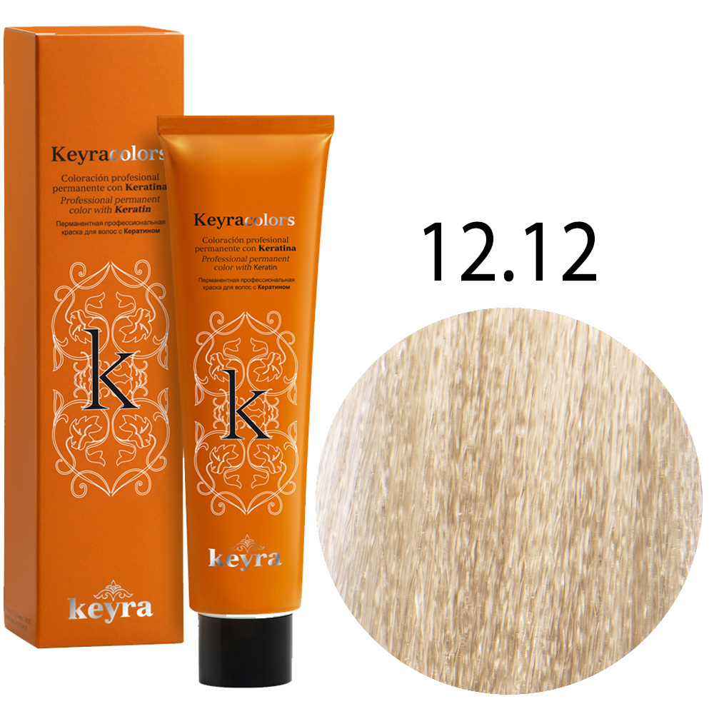 KEYRA Профессиональная краска для волос Keyracolors 12.12S супер экстра ...