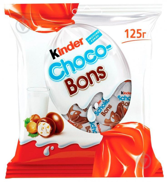 Конфеты Kinder Choco-Bons, из молочного шоколада, с молочно-ореховой ...