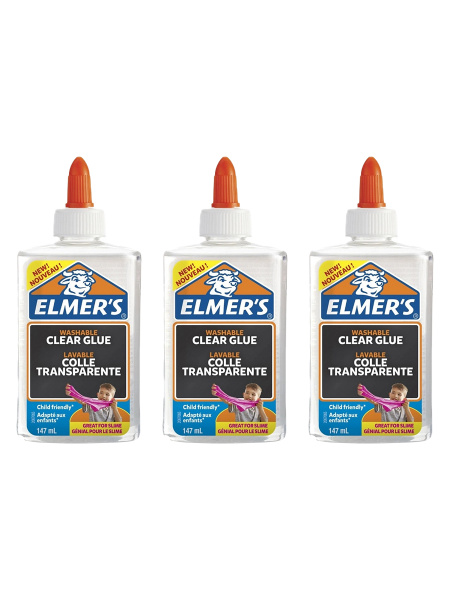 Клей для слайма Elmers ( Элмерс ) Glue Clear смываемый , прозрачный, 3 ...