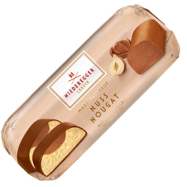 Марципан Niederegger Nuss Nougat с нугой и орехом в молочном шоколаде ...