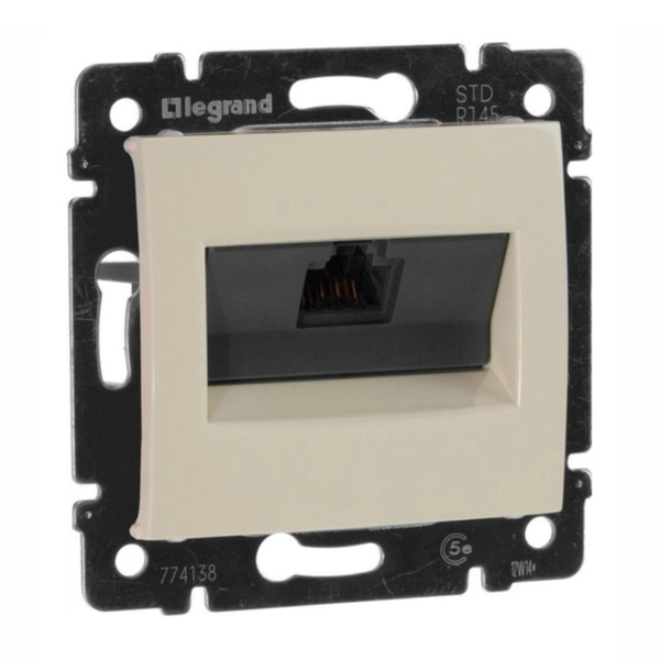 Розетка интернет Rj45 5е Utp на захватахa Сл Кость 1шт Legran Valena купить по низкой цене