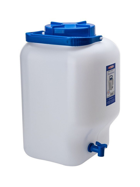 Бидон ElfPlast Aqualine с краном, белый, 20 л - купить по низкой цене в интернет-магазине OZON ...