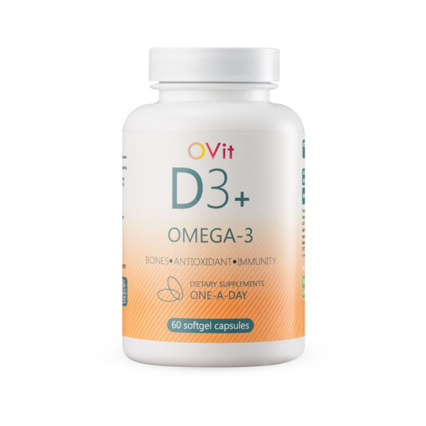 Витамин Д3 600 МЕ + Омега-3 (Льняное масло)/Vitamin D3 600 IU + Omega 3 ...