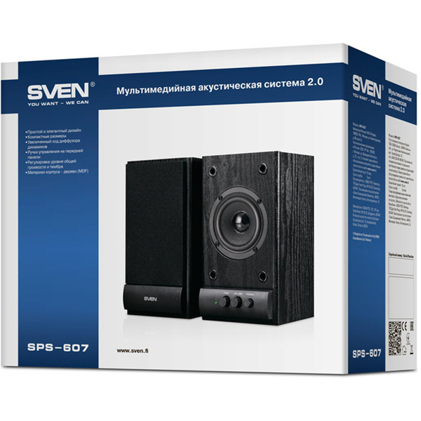 Колонки Sven SPS-607 (SV-0120607BL) - купить с доставкой по выгодным ...