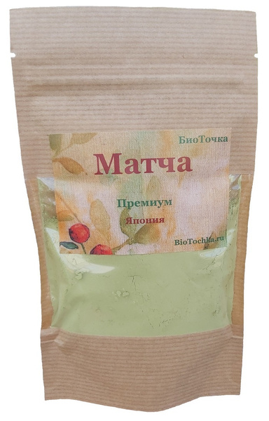 Матча Чай Токусен Премиум, Япония, БиоТочка, 50 г. - купить с доставкой ...