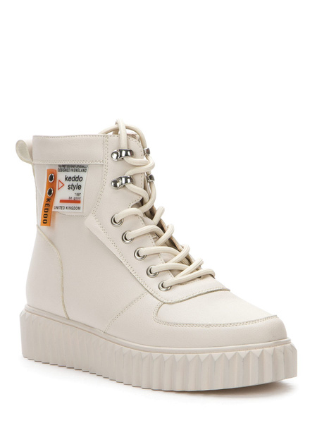 Ботинки Женский Keddo бежевый, размер 37 Зима 7 Шнурки, Молния Платформа Великобритания купить c ...