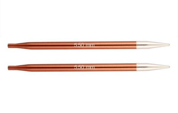 Спицы съемные Knit Pro Zing, 5,5 мм, для длины тросика 28-126 см ...