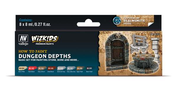 Набор красок Vallejo - Wizkids Premium Set: Dungeon Depths - купить с ...