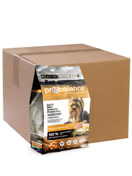 Сухой корм для собак миниатюрных пород Probalance Immuno Adult Mini, защита иммунитета, 14шт. х ...