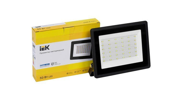 Прожектор IEK, светодиод СДО-6 10Вт 6500К 800Лм черный IP65 6500 К - купить по низким ценам в ...