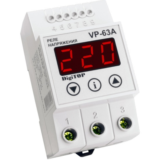 Реле напряжения DigiTOP Vp-63A - купить по выгодной цене в интернет-магазине OZON (1182833141)