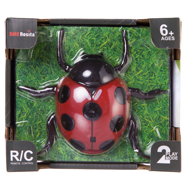 Интерактивная игрушка JUNFA "Божья коровка", ползает по стенам, р/у, с зарядным устройством ...