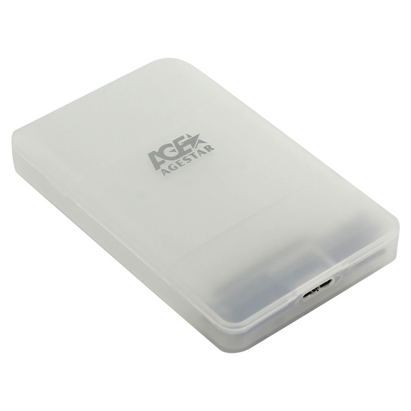 Внешний корпус для HDD/SSD AgeStar 3UBCP3 SATA пластик белый 2.5 ...