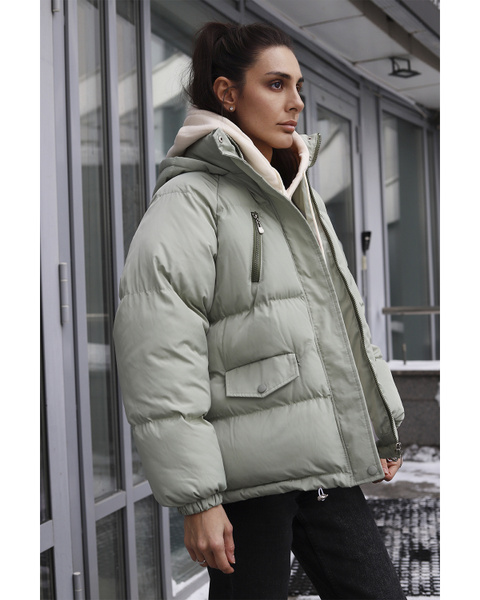 Куртка Женский Tiya moda оливковый, размер 44 На любой сезон Холлофайбер Россия купить c ...