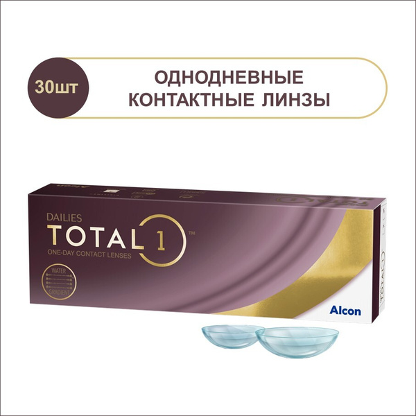 Контактные линзы Dailies Total 1 (30 линз) Dailies Total 1 8.5 -2.00 ...